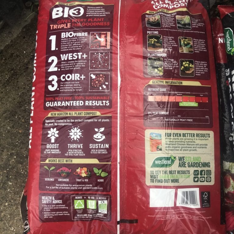 PEAT-FREE Multi-Purpose Compost 50 litres - WE CANNOT DELIVER ...